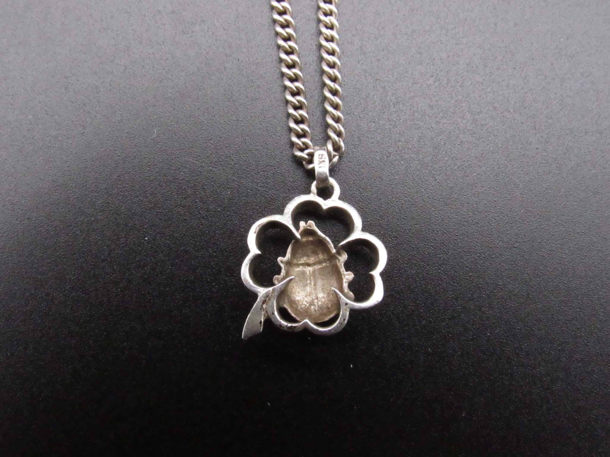 Silber Marienkäfer Anhänger mit Silberkette, 835, Glücksbringer ★ sofort kaufen bei uns im ...